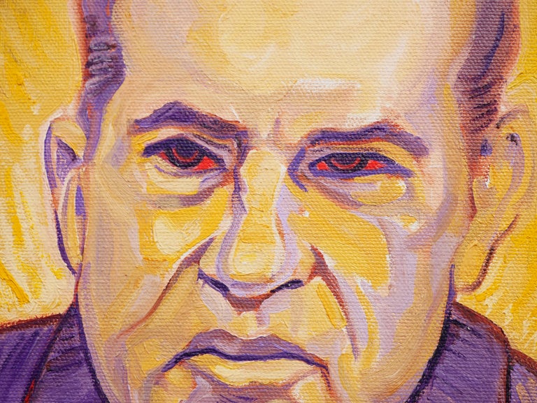 Henry David Potwin - "Mr. Nixon" Contemporary Pastel Yellow and Purple ...