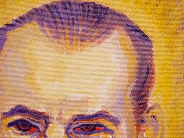 Henry David Potwin - "Mr. Nixon" Contemporary Pastel Yellow and Purple ...