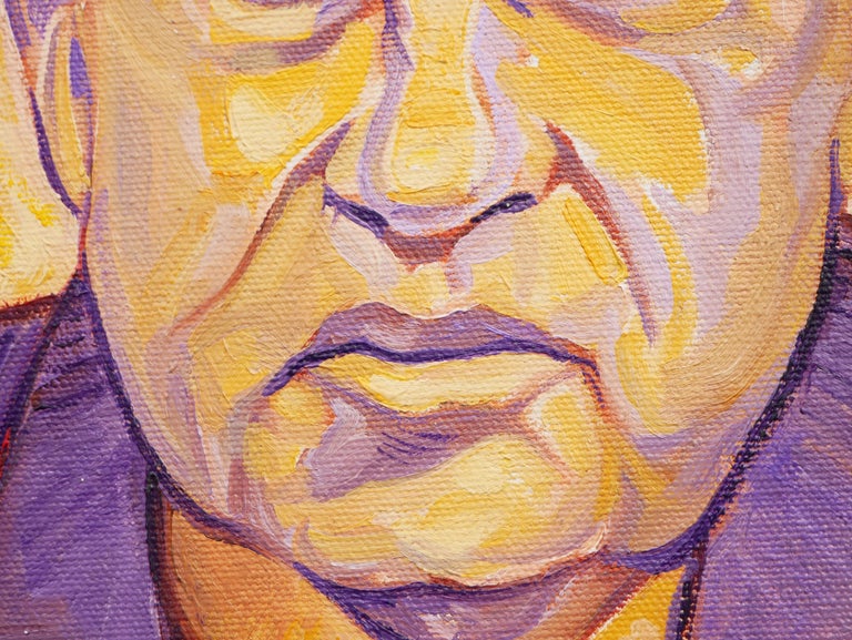 Henry David Potwin - "Mr. Nixon" Contemporary Pastel Yellow and Purple ...
