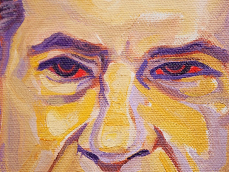 Henry David Potwin - "Mr. Nixon" Contemporary Pastel Yellow and Purple ...