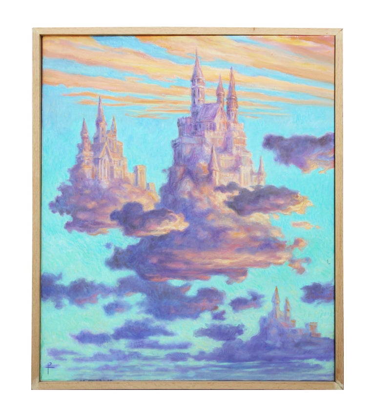 Henry David Potwin - "Pastel Castle in the Sky" Soft Hued Contemporary ...