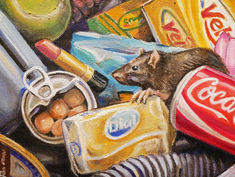 Henry David Potwin - "Talking Trash" Colorful Contemporary Surrealist ...