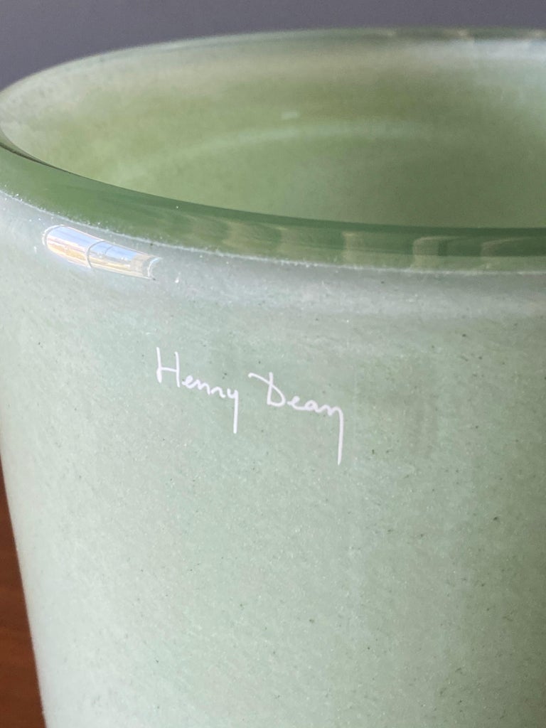 Henry Dean Art Glass Bowl, circa 1980 For Sale at 1stDibs
