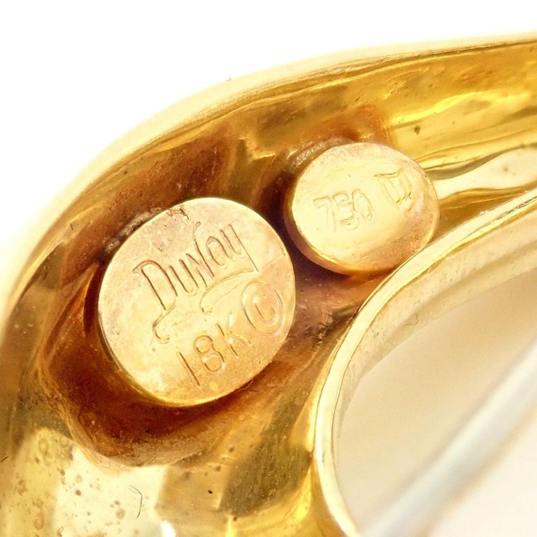 Henry Dunay Abstract Yellow Gold Pin Brooch For Sale at 1stDibs