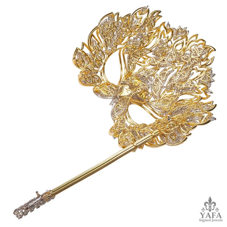 Henry Dunay Diamond, Simulated Diamond Lachrymosa Mask For Sale at 1stDibs