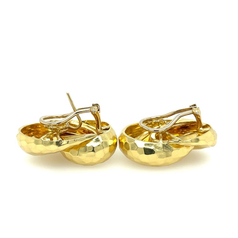 Henry Dunay Double Loop Earrings 18k Yellow Gold For Sale at 1stDibs