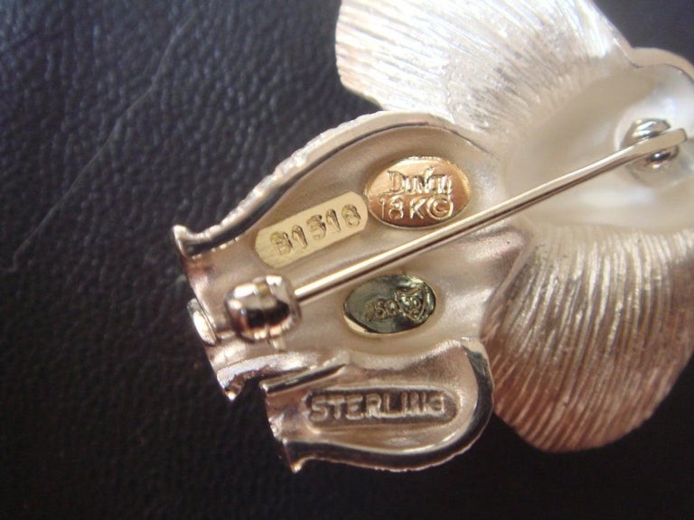 Henry Dunay Elephant Brooch Pin Sterling Silver 18K Estate Fine ...