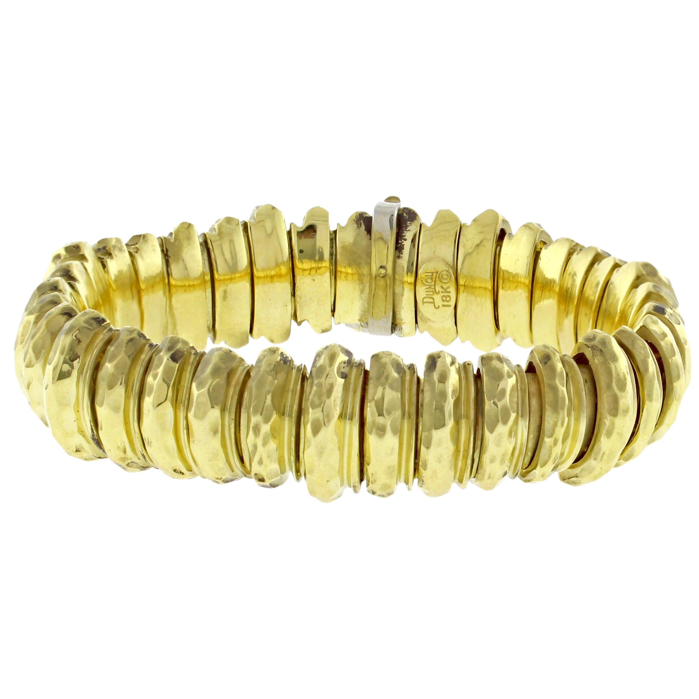 Henry Dunay Gold Platinum Cinnabar Bracelet at 1stDibs