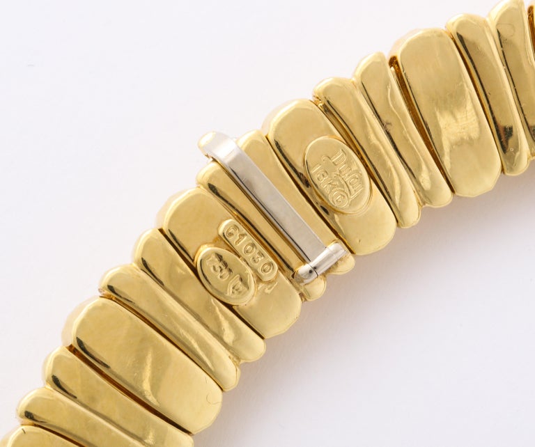 Henry Dunay Hammered Yellow Gold Collar Necklace For Sale at 1stDibs