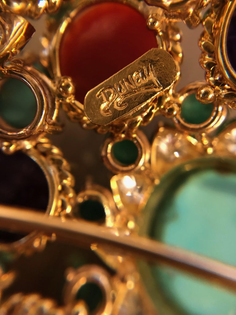 Henry Dunay Multi-Gemstone Brooch For Sale at 1stDibs