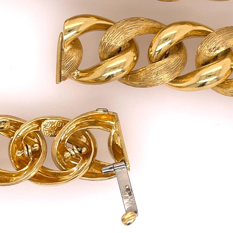 Henry Dunay Yellow Gold Sabi and Shiny Link Necklace at 1stDibs