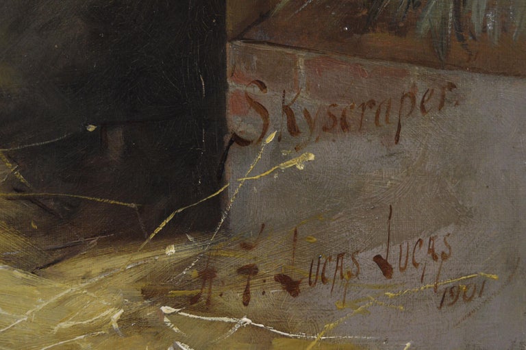 Henry Frederick Lucas Lucas - Horse portrait oil painting of a prize ...