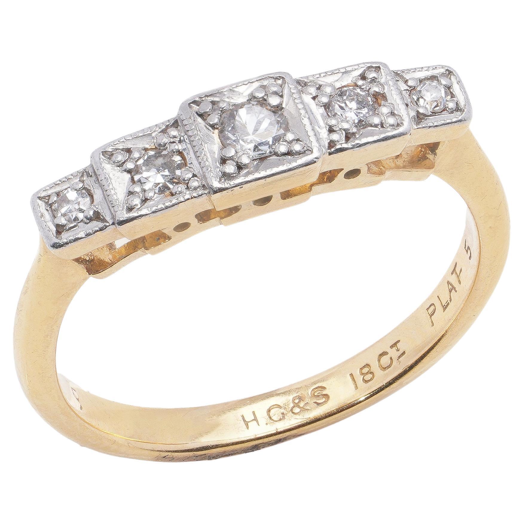 18 Karat Gold and Diamond Stella Thimble Ring For Sale at 1stDibs