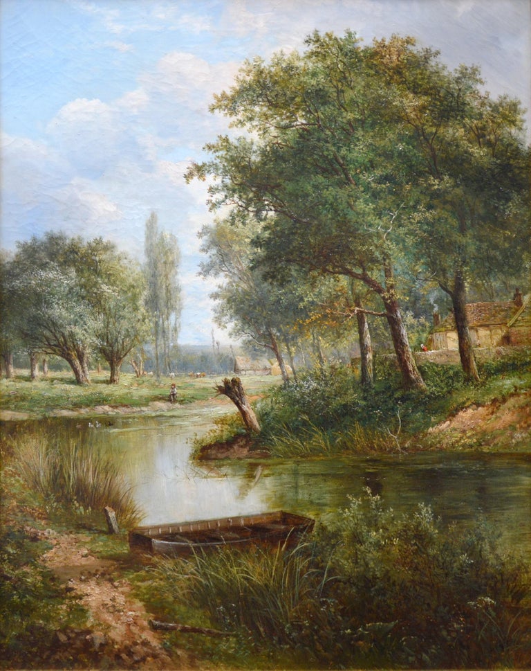 Henry H. Parker - On the Thames nr Dorchester - 19th Century English ...
