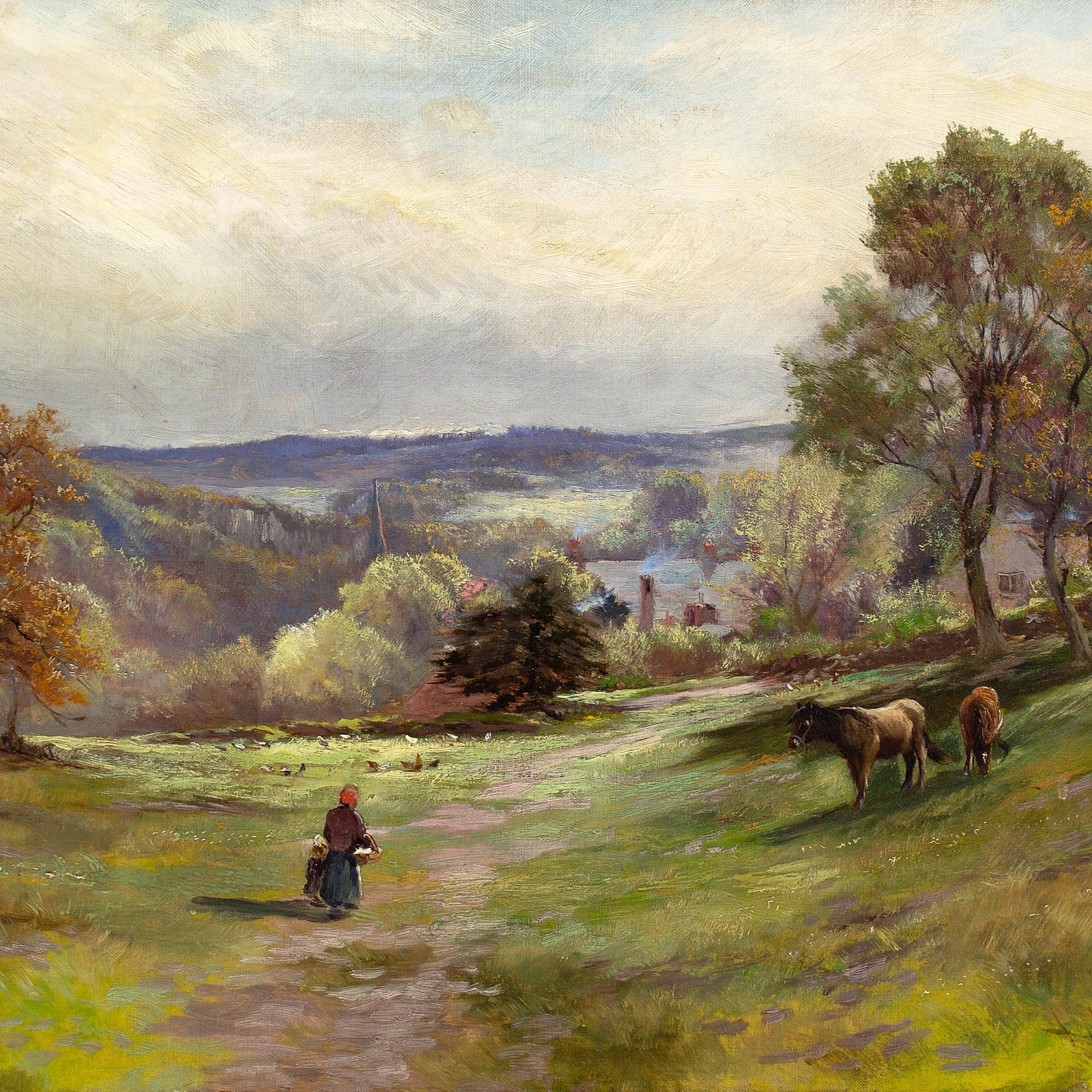 Henry Hadfield Cubley - Henry Hadfield Cubley, Matlock Bath From The Hillside, Oil Painting For ...