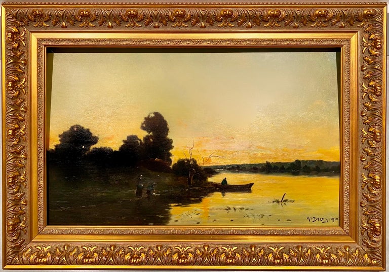 Henry Jacques Delpy - French Barbizon School oil painting River ...