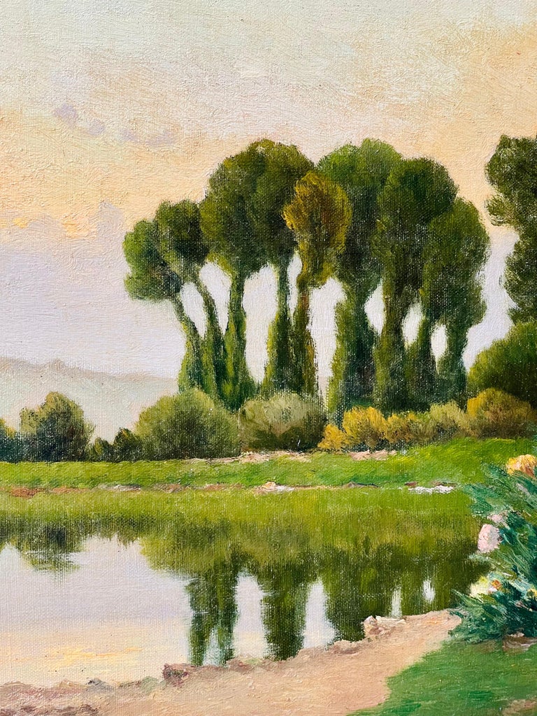 Henry Jacques Delpy - Large French Barbizon School painting River ...