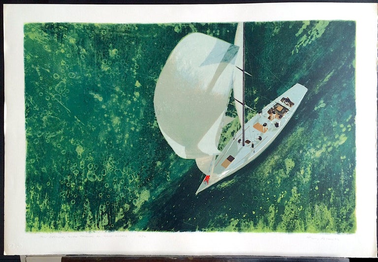 Henry Koehler - CONSTELLATION BELOW Signed Lithograph, Sailing, Cutter ...