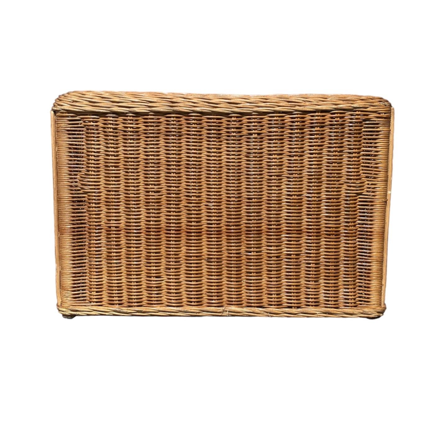 Henry Link Wicker Coffee Table For Sale at 1stDibs