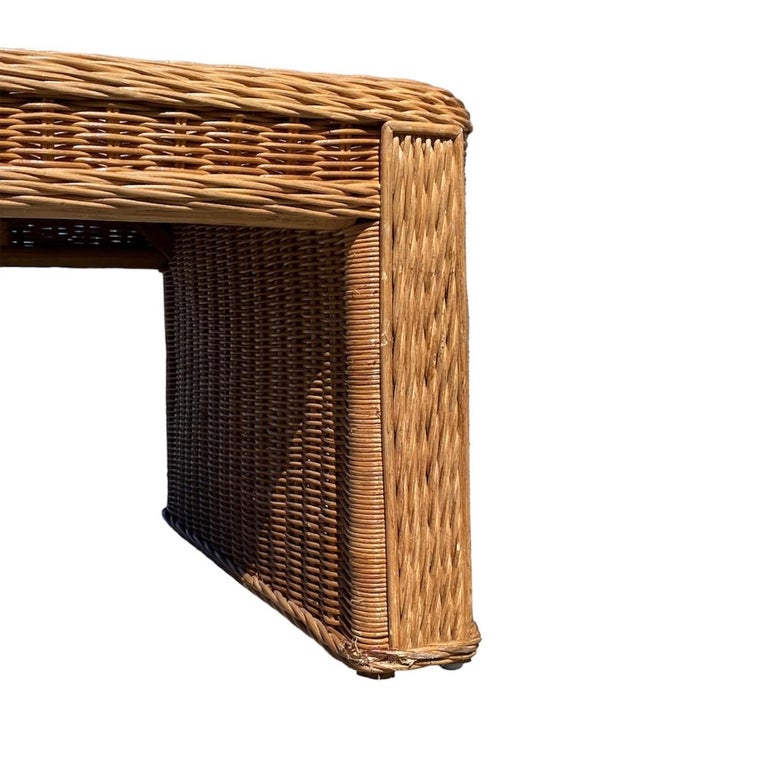 Henry Link Wicker Coffee Table For Sale at 1stDibs