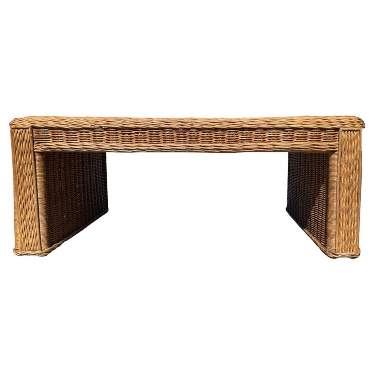 Henry Link Wicker Coffee Table For Sale at 1stDibs