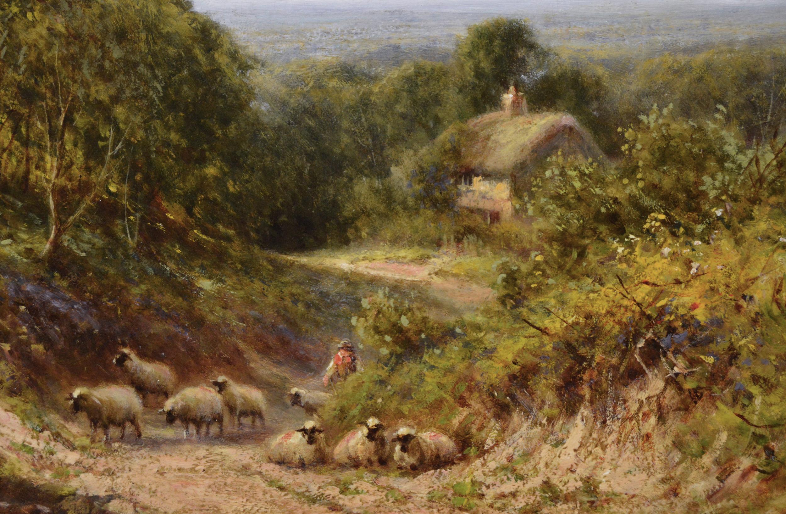 Henry Maidment - 19th Century landscape oil painting of sheep For Sale ...