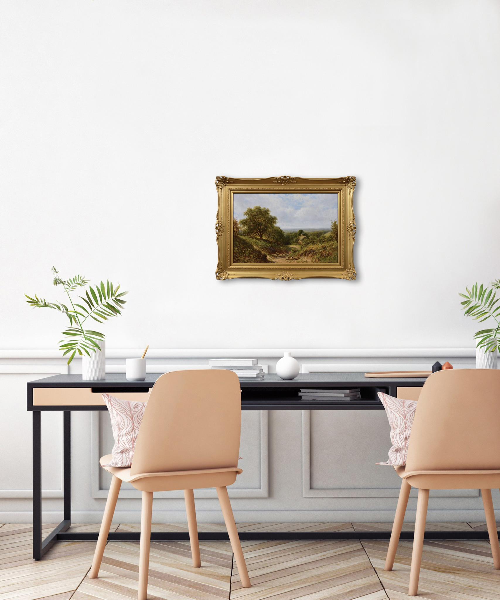 Henry Maidment - 19th Century landscape oil painting of sheep For Sale ...