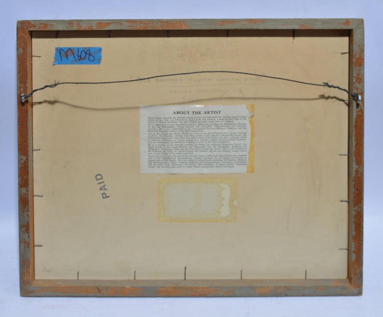 Henry Martin Gasser - Vintage Impressionist Painting of Flower Sellers ...