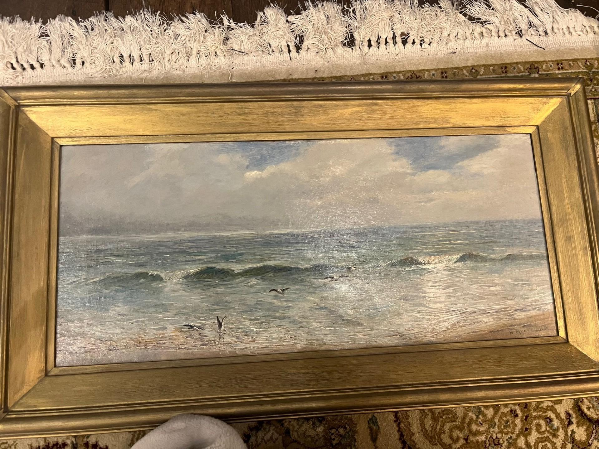 Henry Moore - Victorian Marine Seascape Large Oil Painting of Pure Seas ...