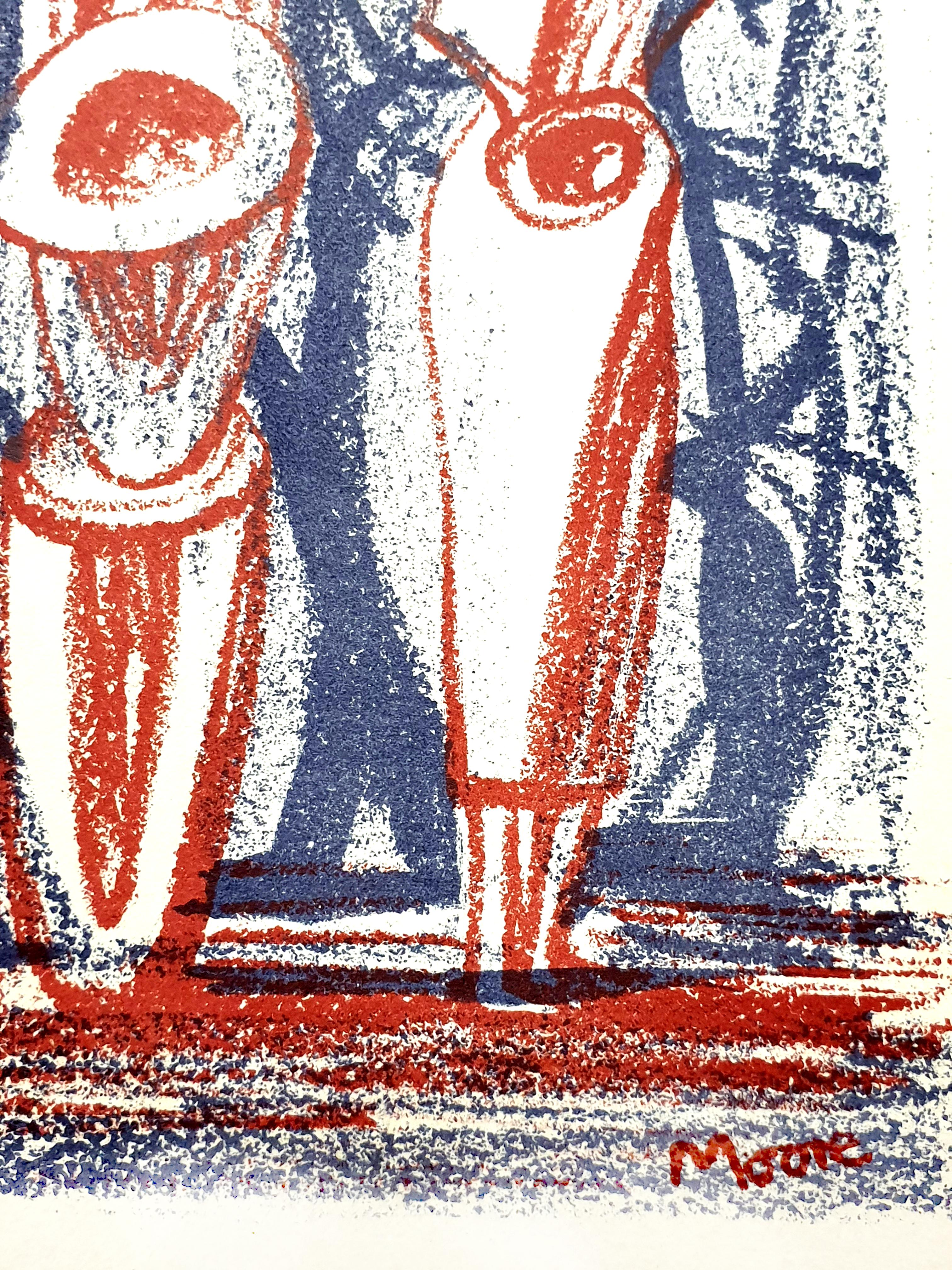 Henry Moore - Henry Moore - Original Lithograph at 1stDibs