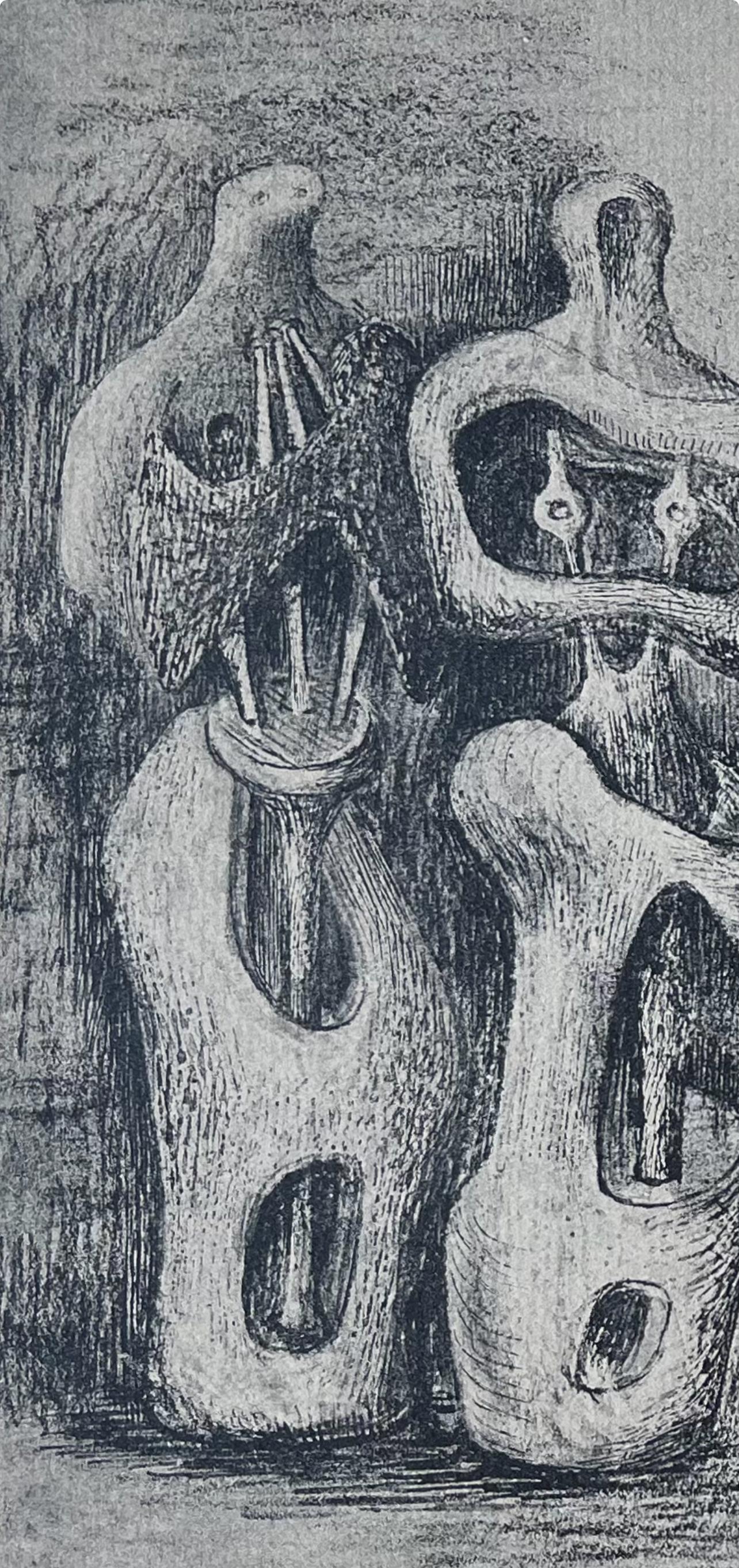 Moore, Standing Figures, The Drawings of Henry Moore (after) For Sale ...