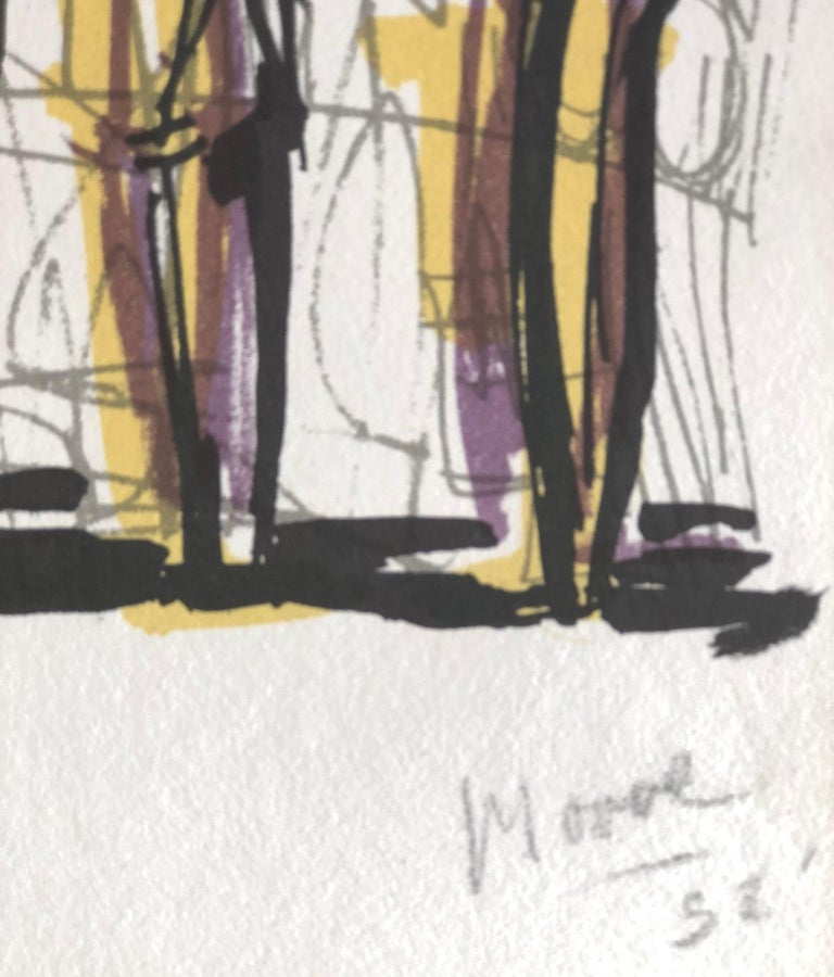 Henry Moore - Standing Figures - 1958 lithograph signed and numbered at ...