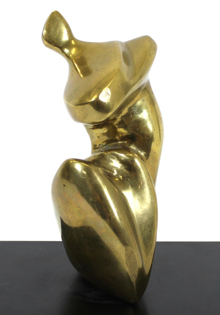 Henry Moore Style Modern Abstract Bronze Sculpture at 1stDibs