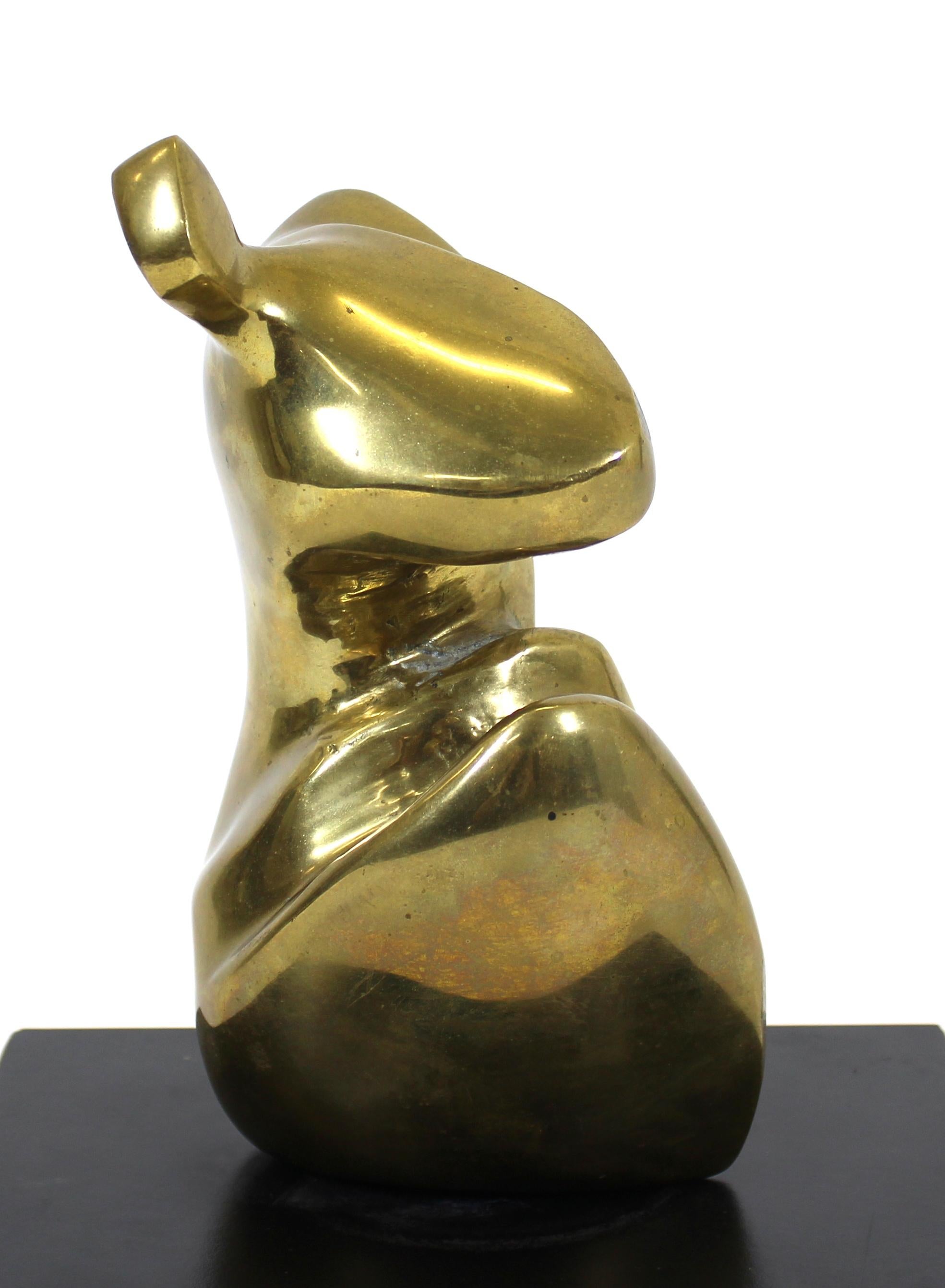 Henry Moore Style Modern Abstract Bronze Sculpture at 1stDibs