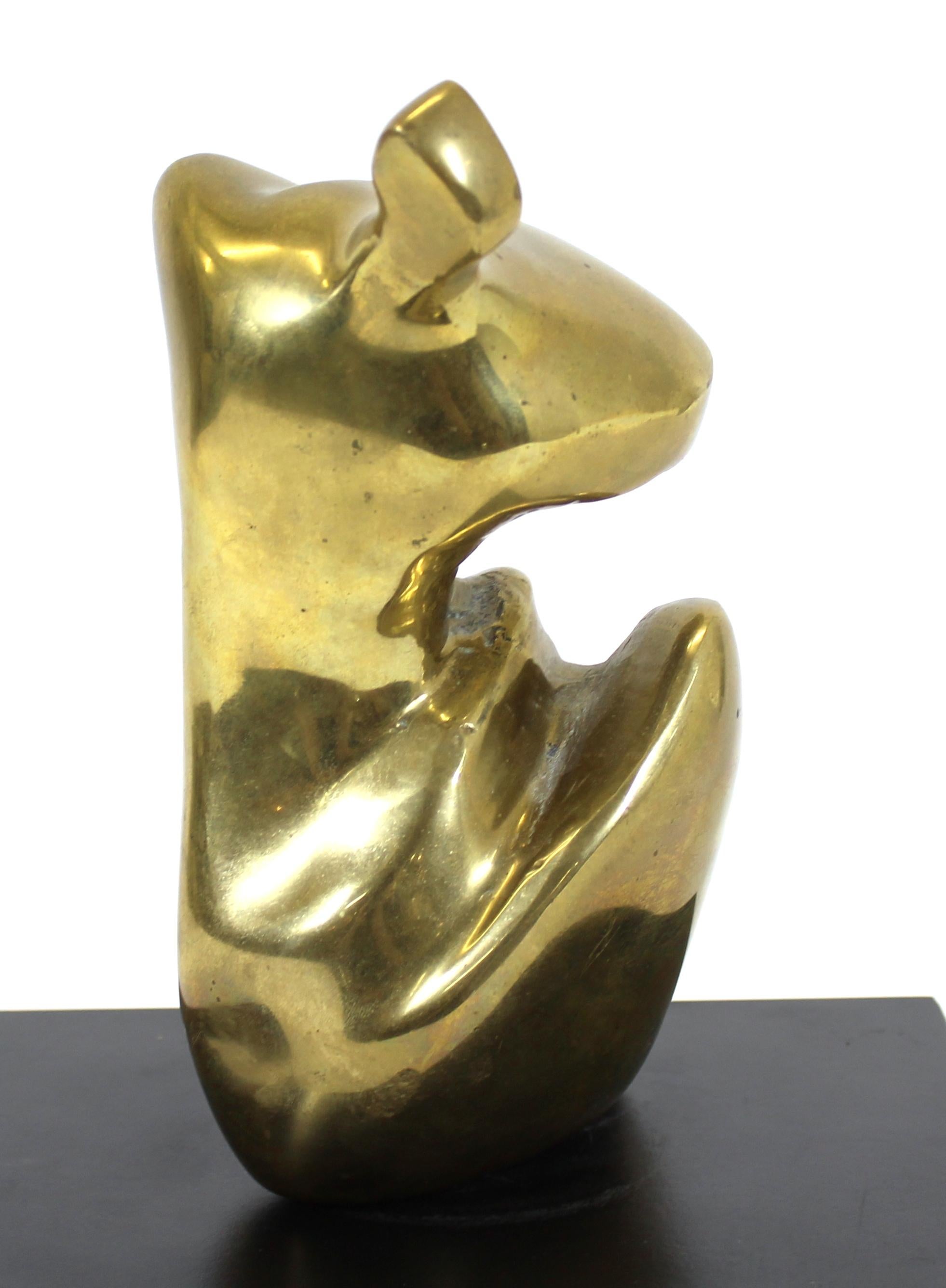 Henry Moore Style Modern Abstract Bronze Sculpture at 1stDibs
