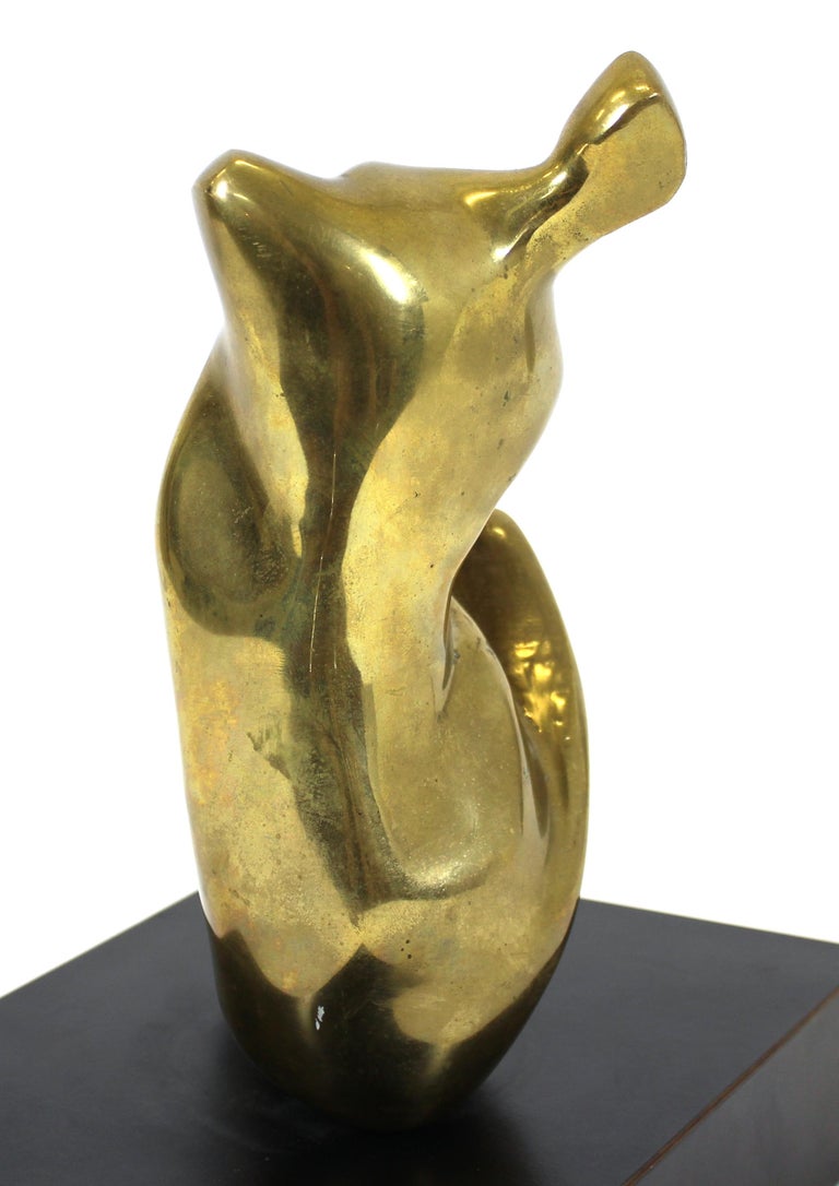 Henry Moore Style Modern Abstract Bronze Sculpture at 1stDibs