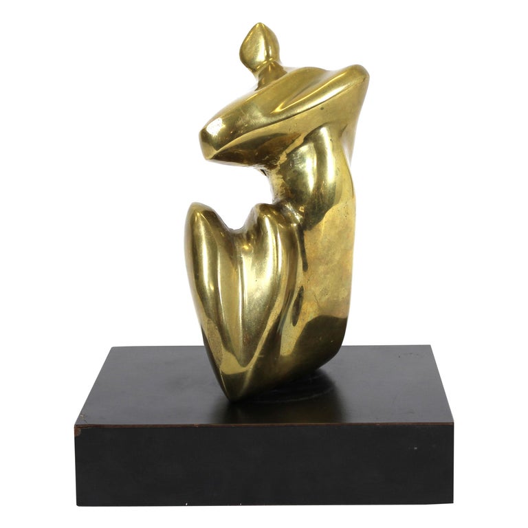 Henry Moore Style Modern Abstract Bronze Sculpture at 1stDibs