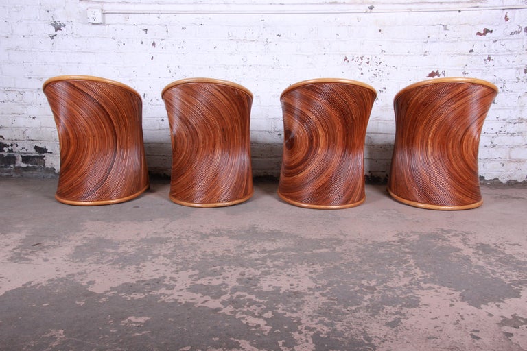 Midcentury Bamboo Dining Set In The Manner Of Henry Olko, circa 1978 at ...