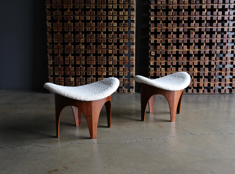 Henry P Glass Stools for Richbilt Furniture, circa 1966 at 1stDibs