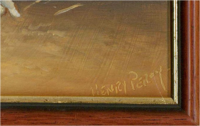 Henry Percy - Henry Percy - c.1920 Oil, Dog and Pups For Sale at 1stDibs