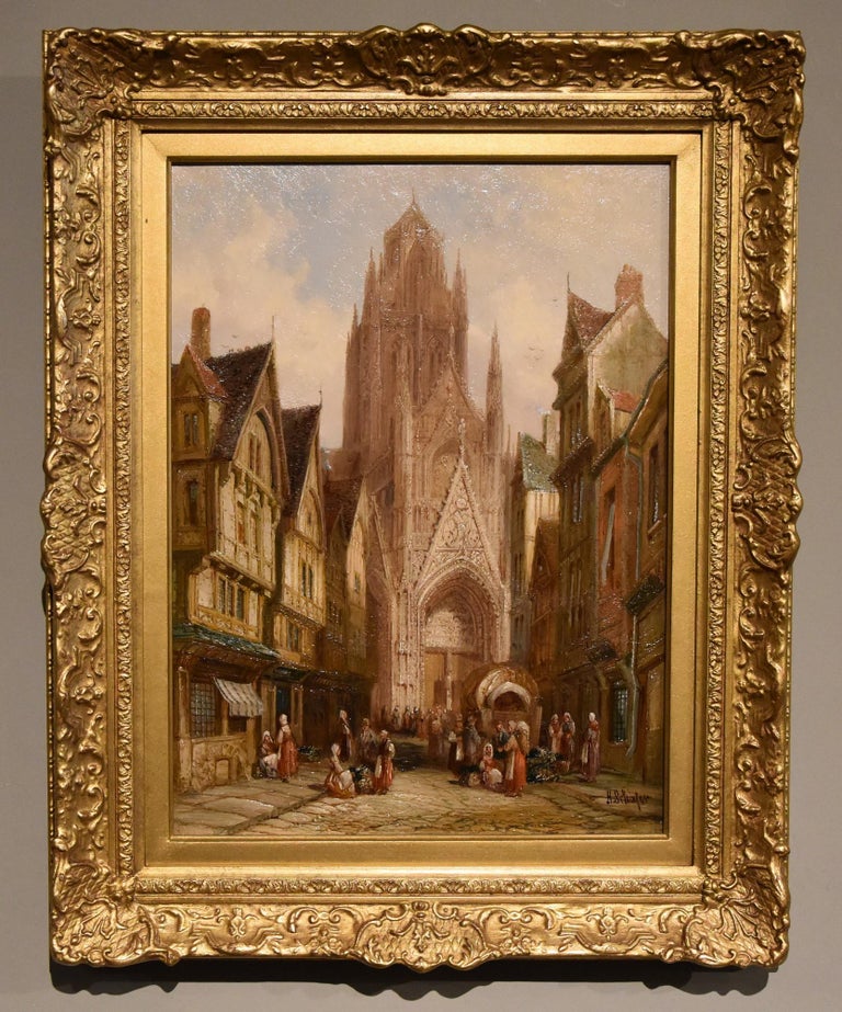 Henry Schafer - Oil Painting by Henry Schafer "St. Maclou, Rouen ...