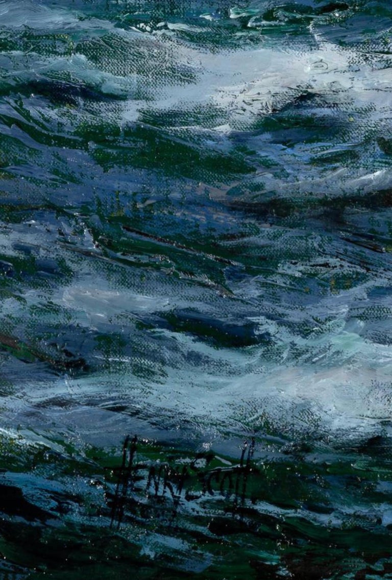 Henry Scott - Clipper at Full Sail Under Moonlight For Sale at 1stDibs