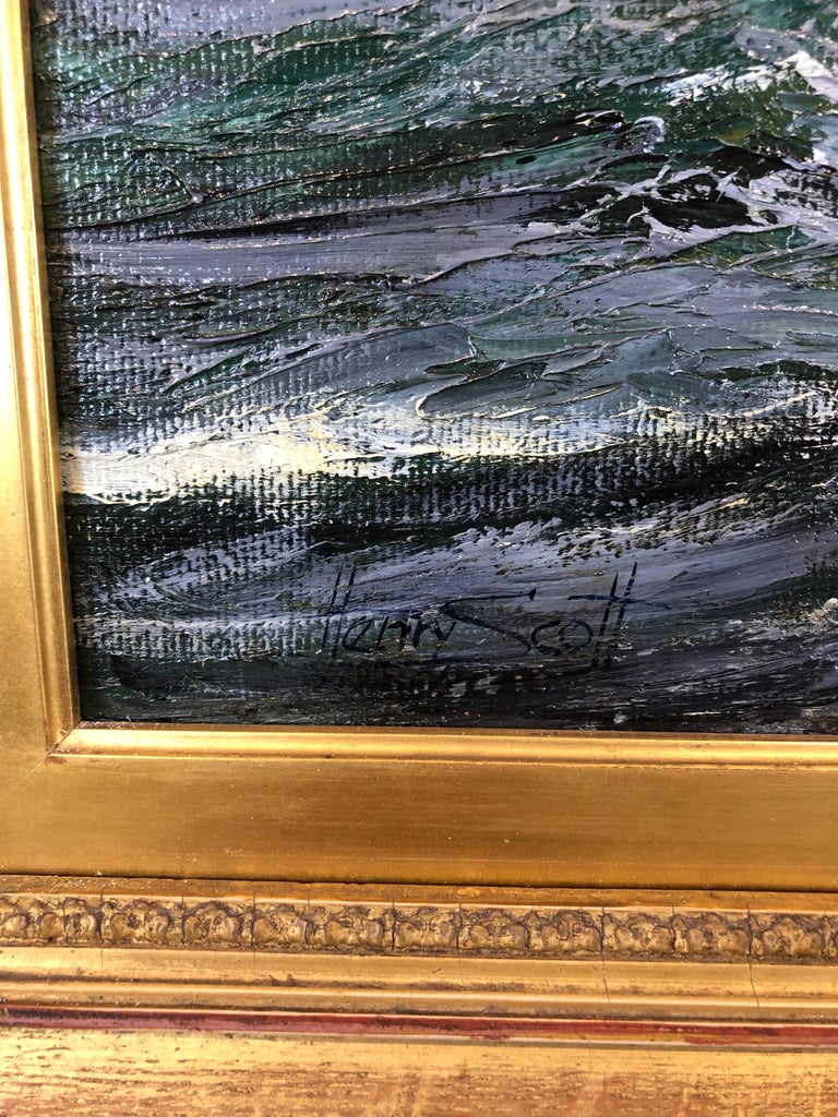 Henry Scott - Outward Bound, The Clipper Ship Lightening, Seascape Oil ...
