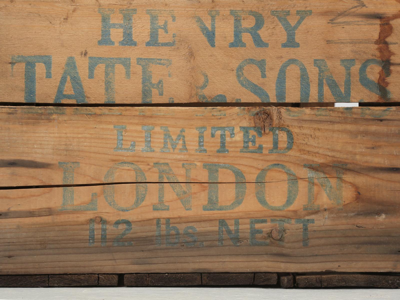 Henry Tate and Sons Ltd. London Sugar Cube Wooden Crate at 1stDibs