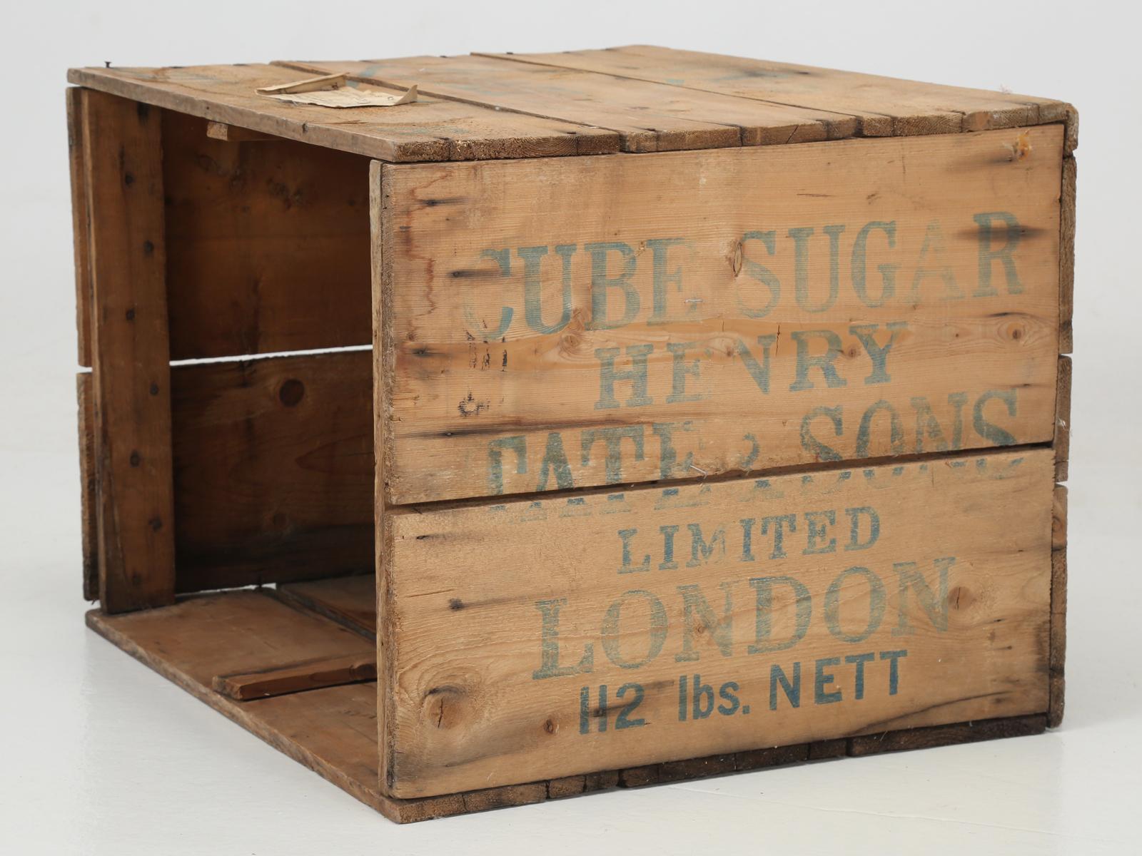 Henry Tate and Sons Ltd. London Sugar Cube Wooden Crate at 1stDibs