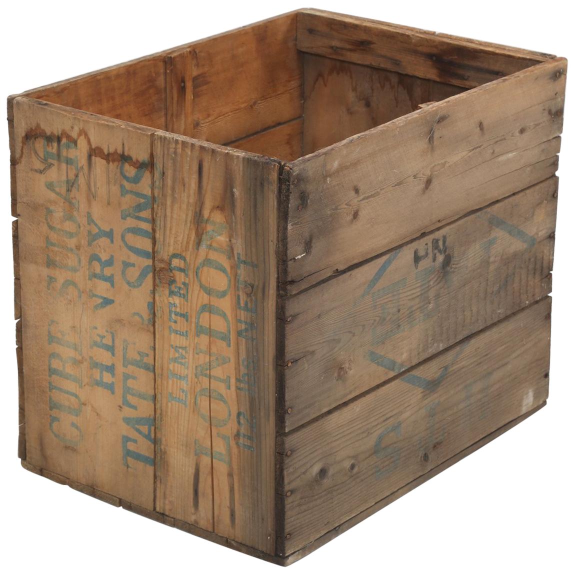 Henry Tate and Sons Ltd. London Sugar Cube Wooden Crate at 1stDibs