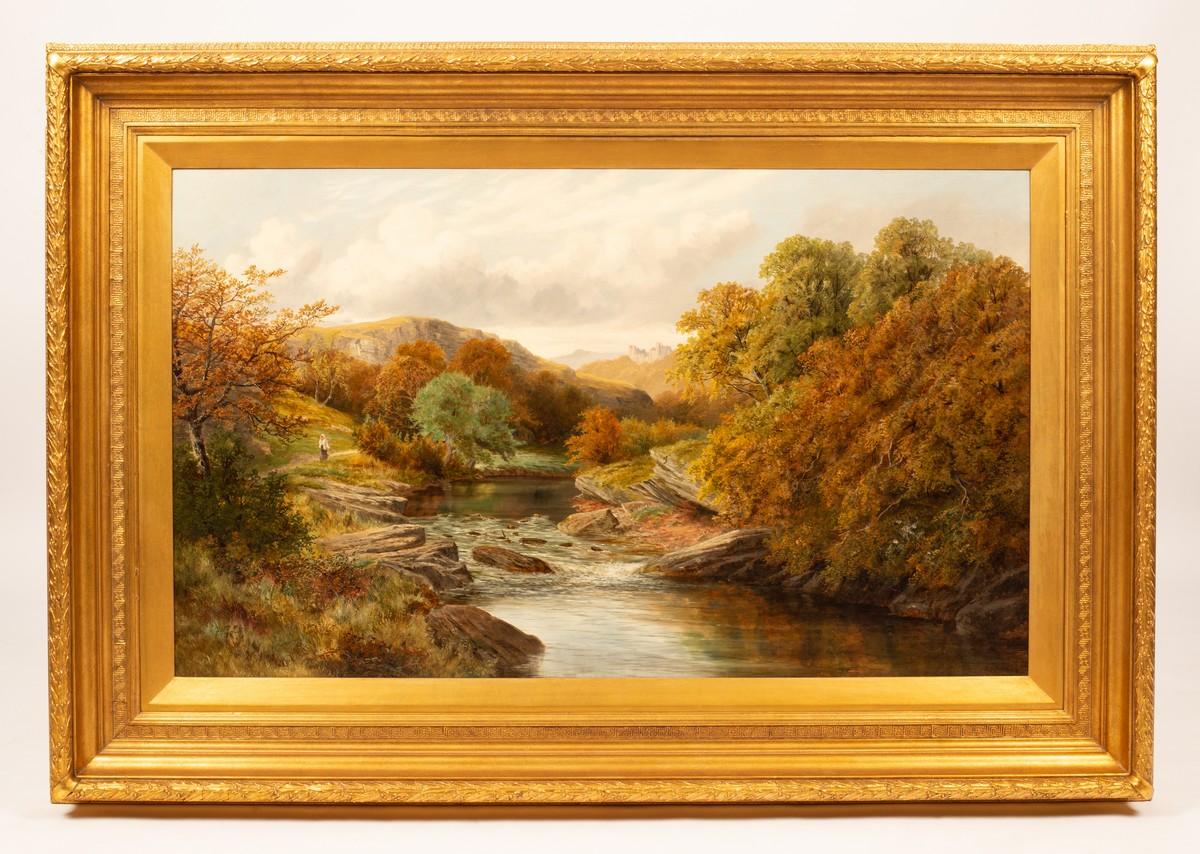 Henry W Henley - Ludlow Castle , from the River Teme , Shropshire ...