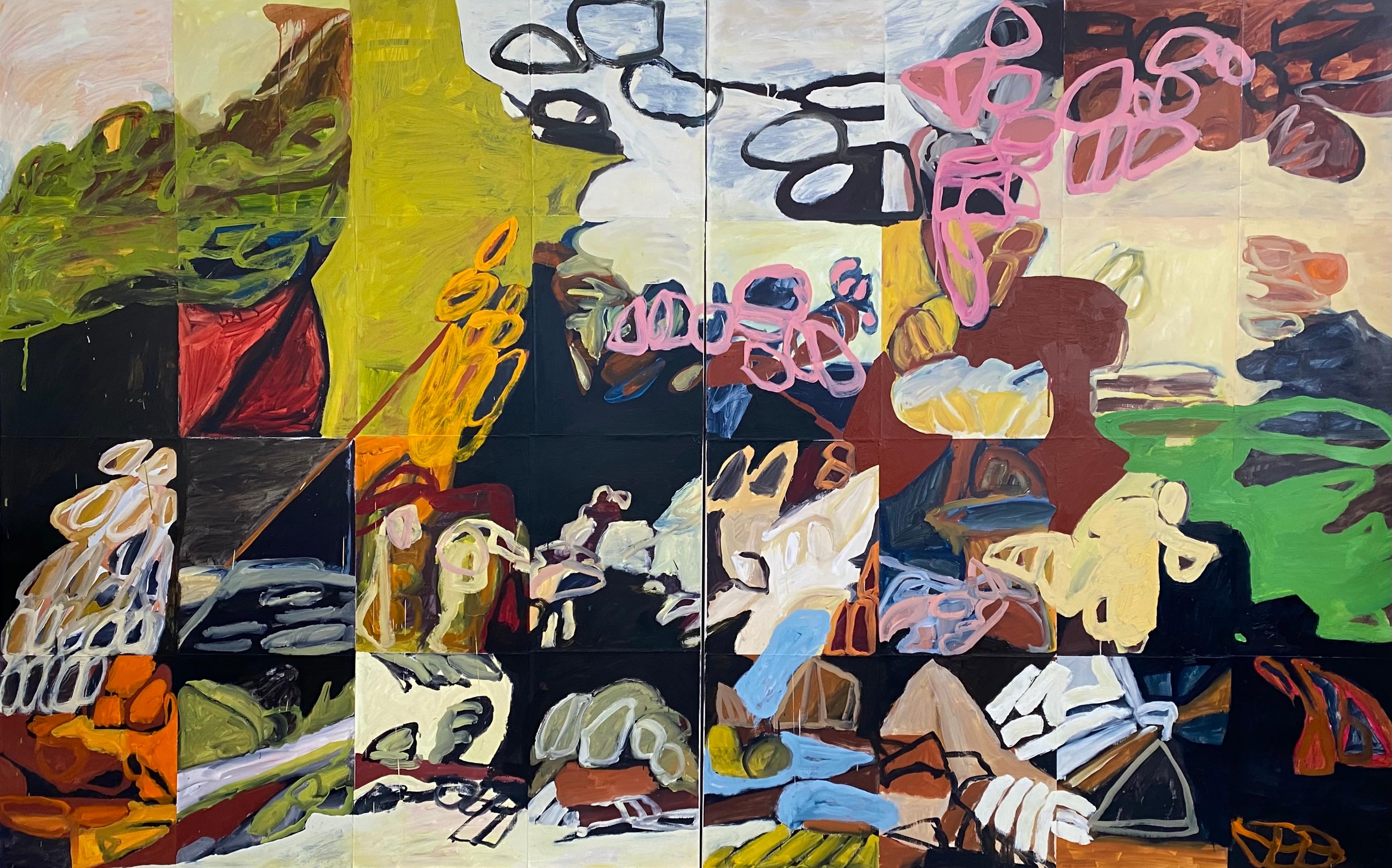 Henry Ward - Henry Ward: 'MEDUSA', 2021 Oil and acrylic on paper laid ...