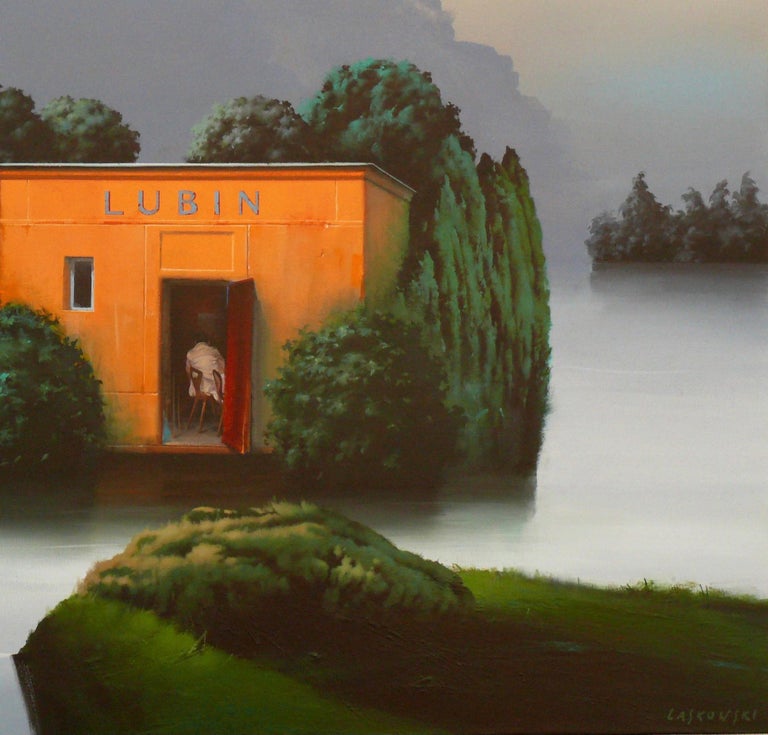 Henryk Laskowski - Lubin - figurative painting For Sale at 1stDibs