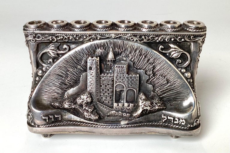Henryk Winograd Silver Menorah For Sale at 1stDibs
